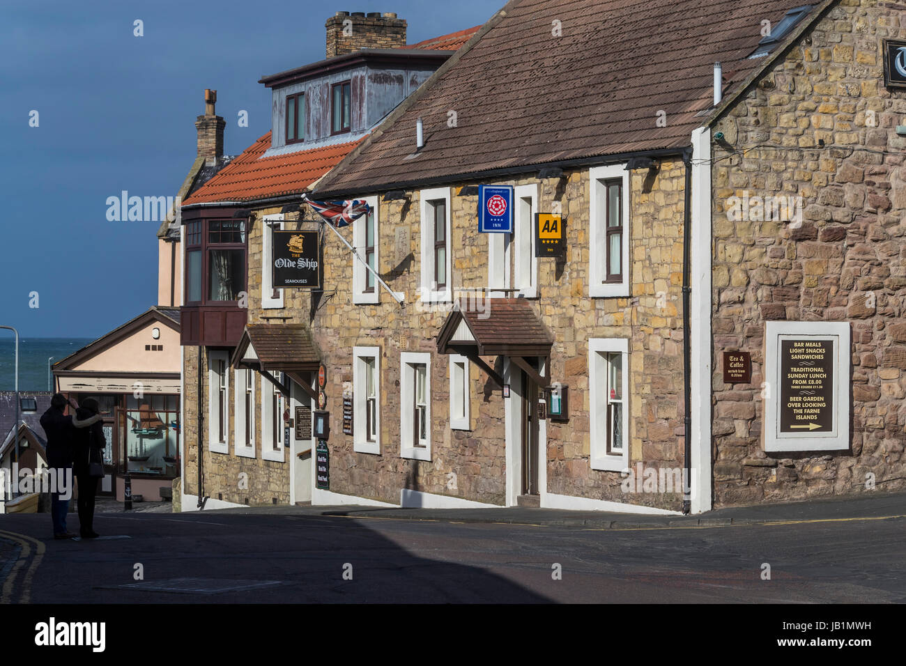 The Old Ship Hotel, Seahouses, Northumberland UK Stock Photo - Alamy