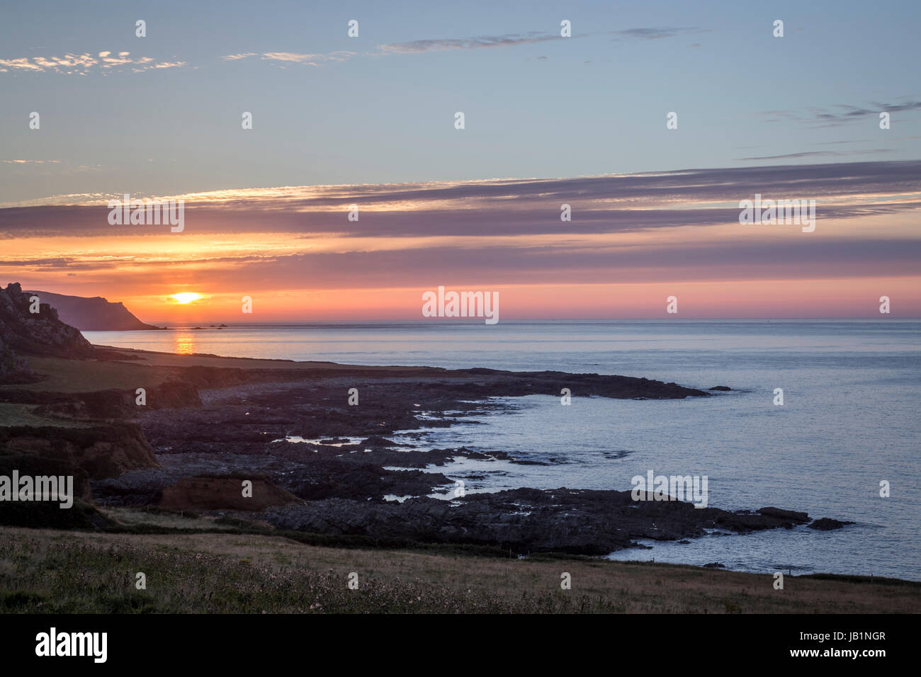 Sunrise at Prawle Point, South Devon Stock Photo - Alamy