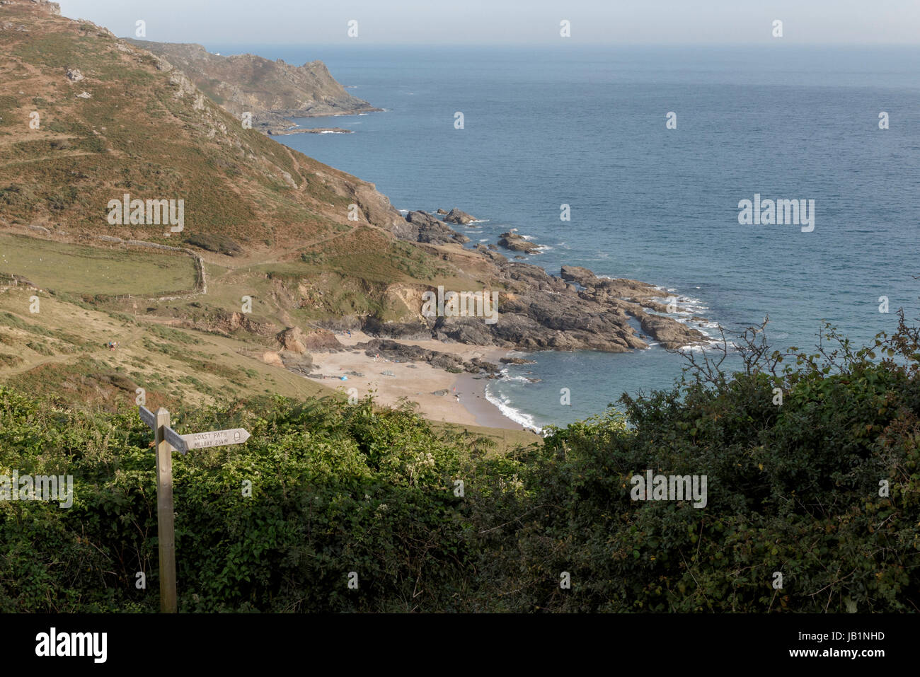 The beach at Gara Rock, known as Rickham Sands, South devon Stock Photo ...