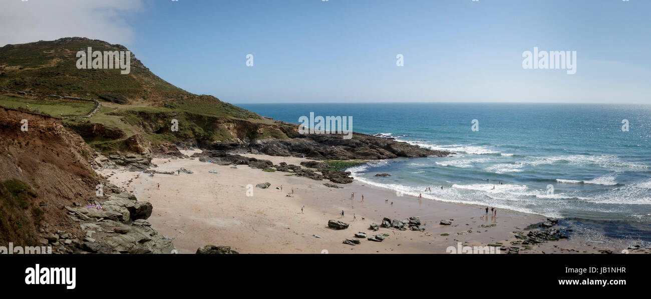 The beach at Gara Rock, known as Rickham Sands, South devon Stock Photo ...