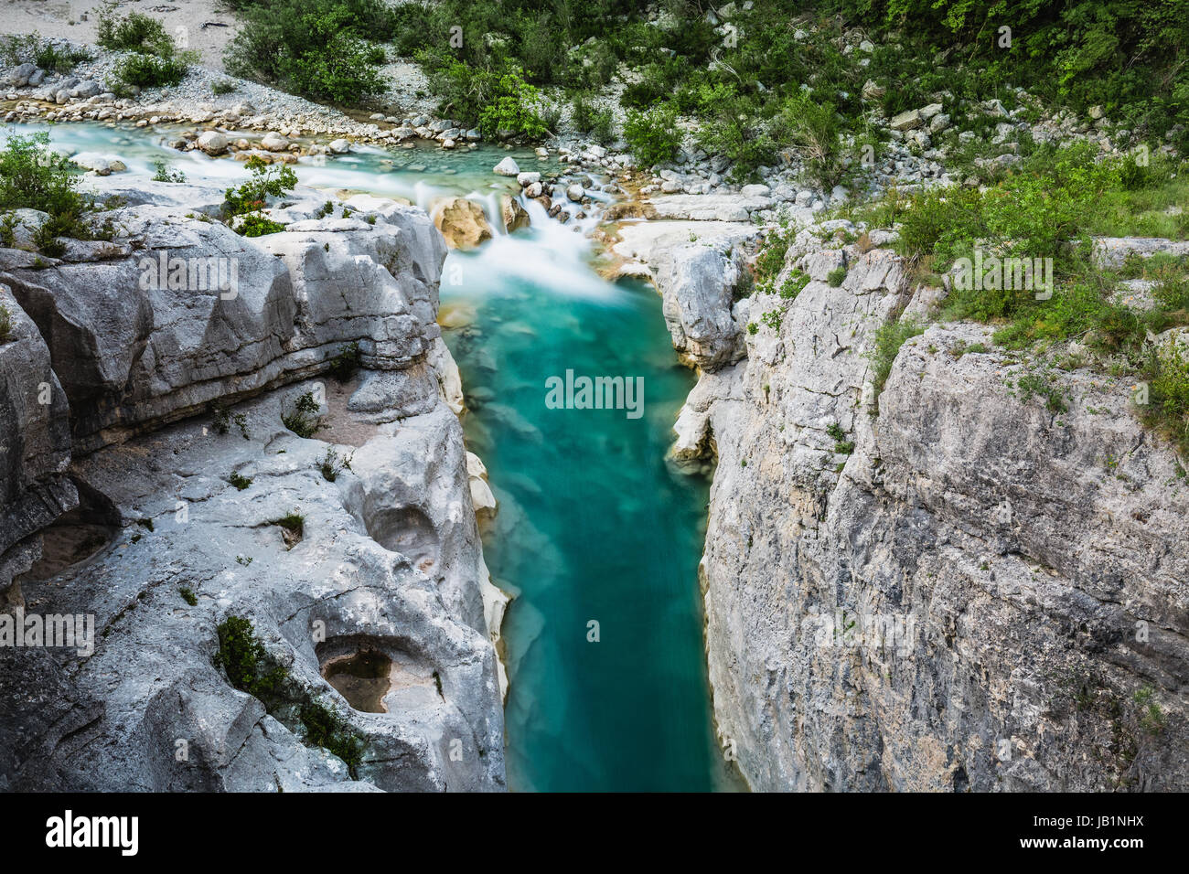Aerial view of curved river and cliffs surrounding it Stock Photo - Alamy