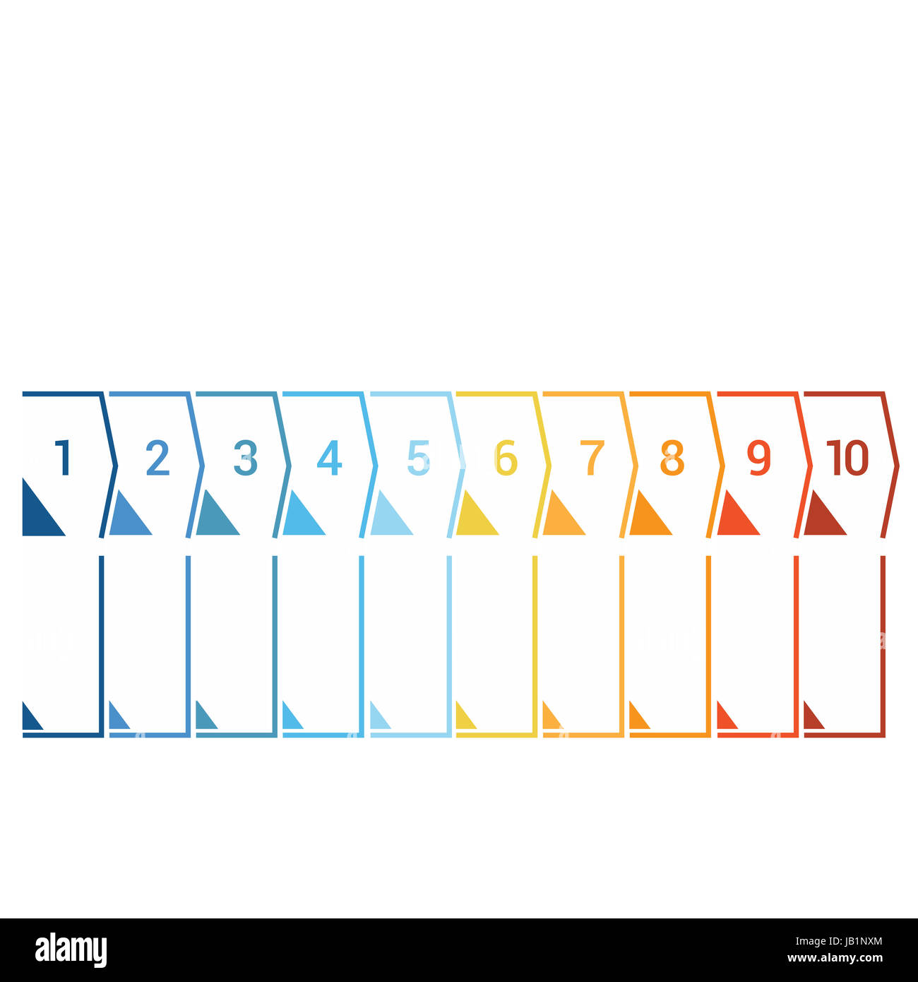 Timeline of colored arrows hi-res stock photography and images - Alamy