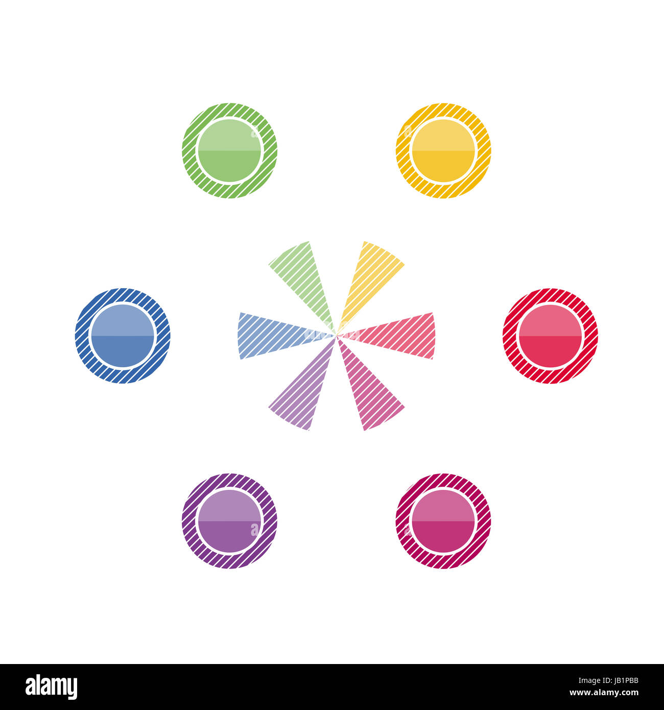 Infographic 6 Part Circle High Resolution Stock Photography and Images ...