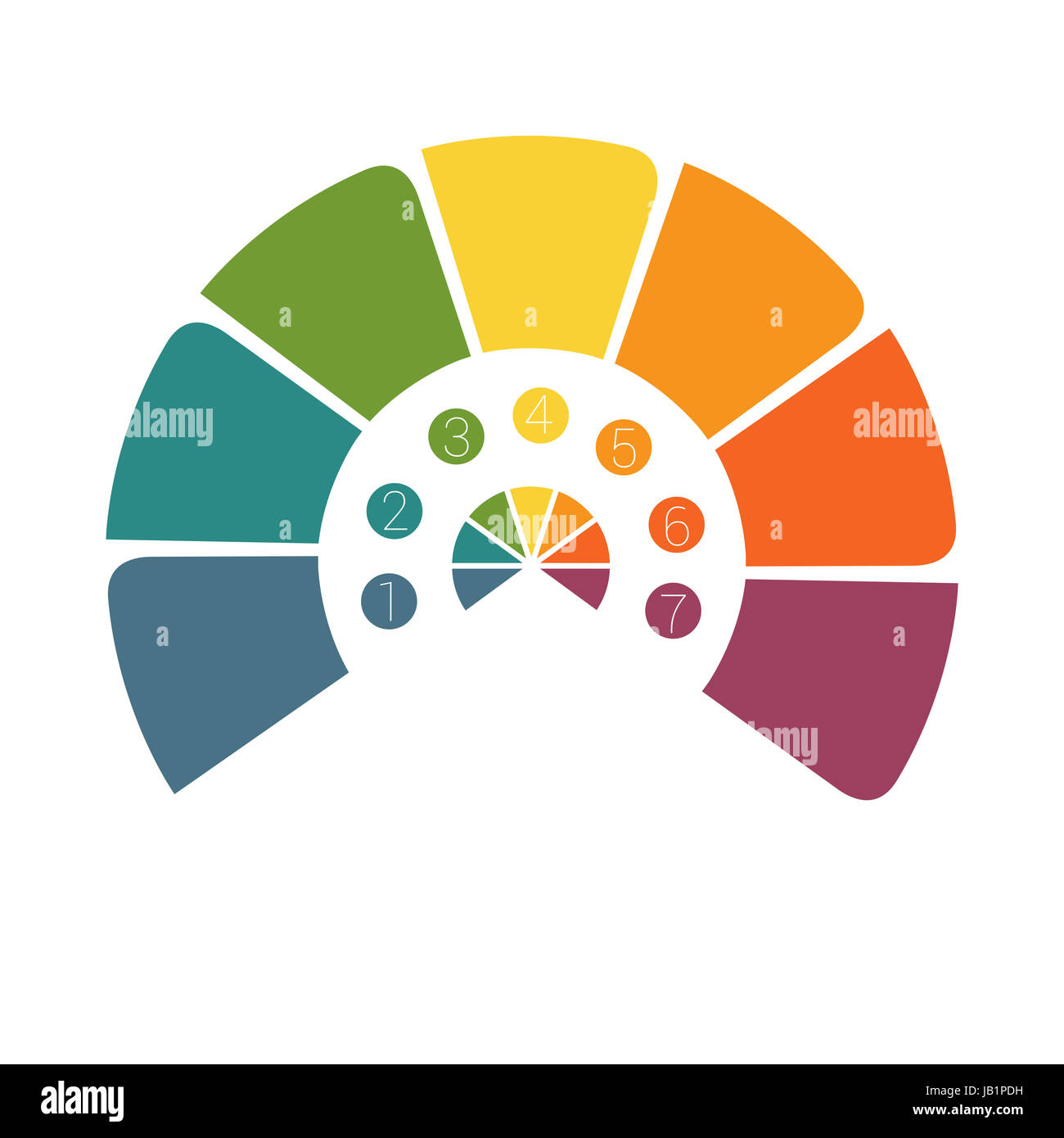 Semicircle template infographic seven positions for text area Stock ... Semicircle template infographic seven positions for text area Stock ...
