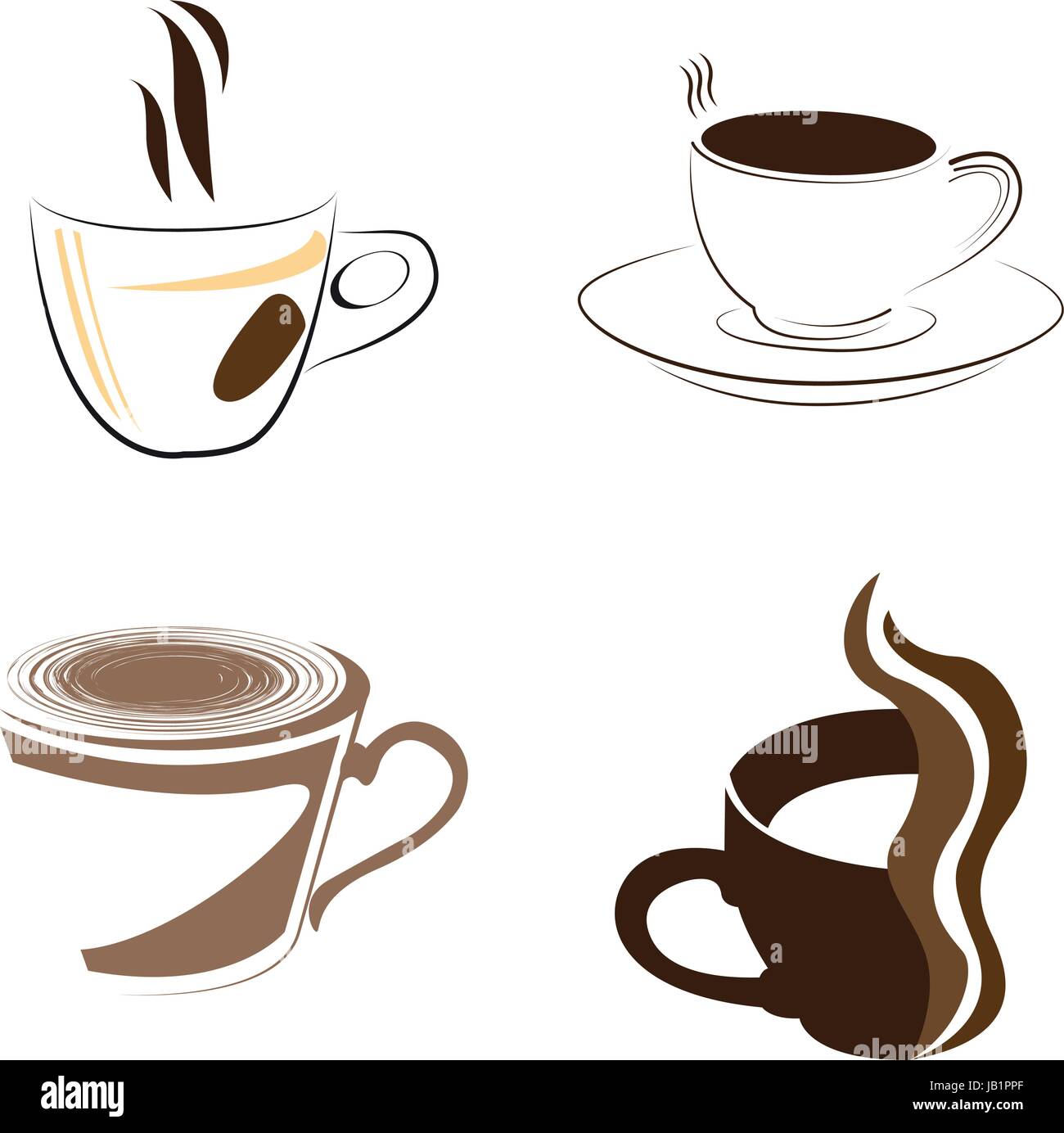 Set of coffee logos Stock Vector Image & Art - Alamy