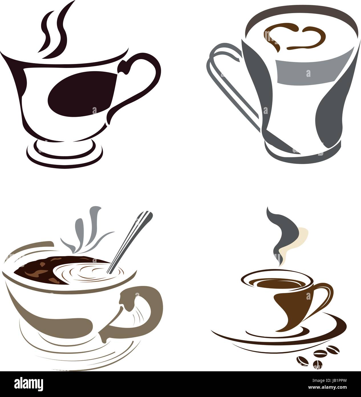Set of coffee logos Stock Vector Image & Art - Alamy