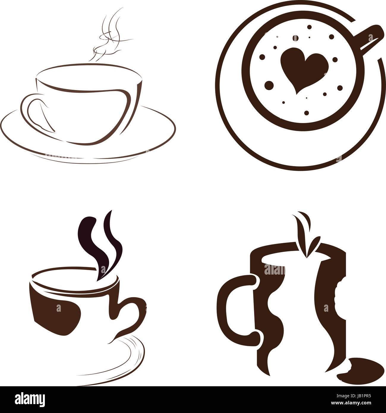 Set of coffee logos Stock Vector Image & Art - Alamy