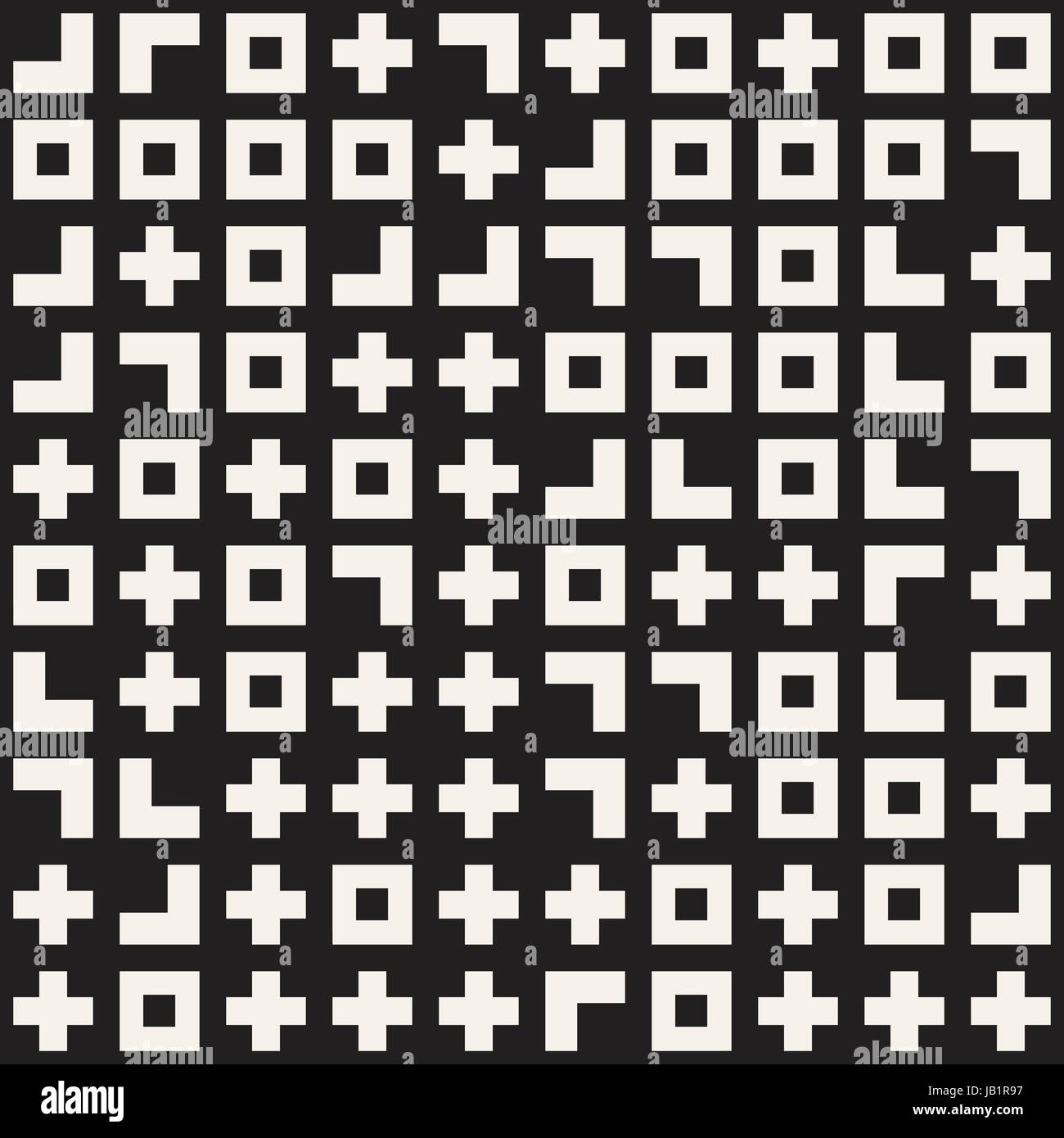 Vector random shapes seamless pattern. Modern irregular texture ...