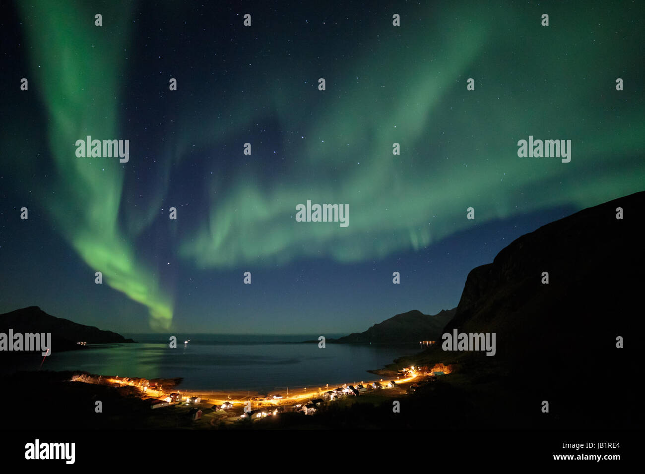 Intense Aurora borealis , beautiful coloured northern lights moving ...