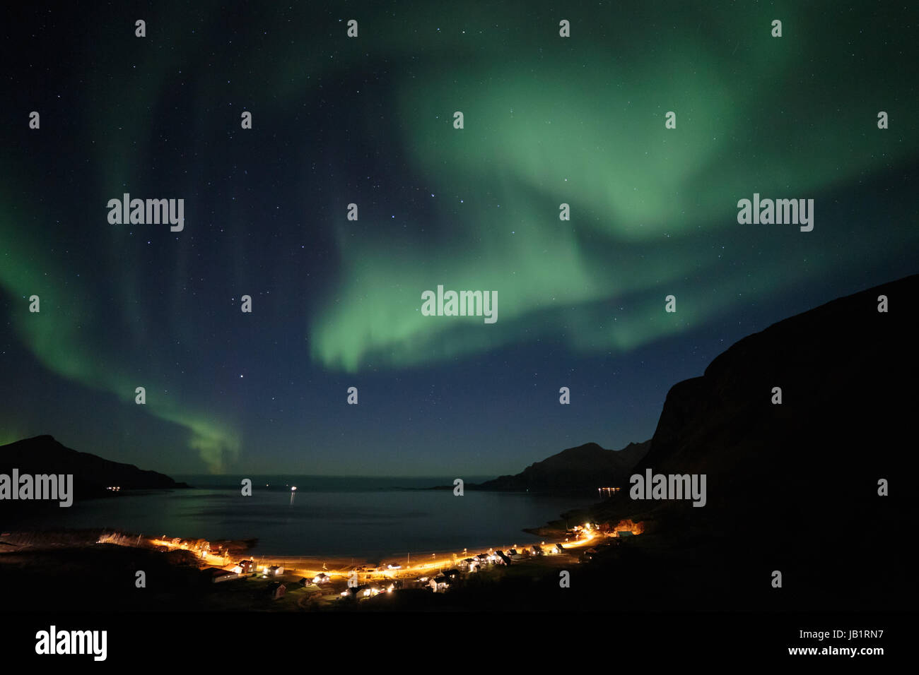 Intense Aurora borealis , beautiful coloured northern lights moving ...