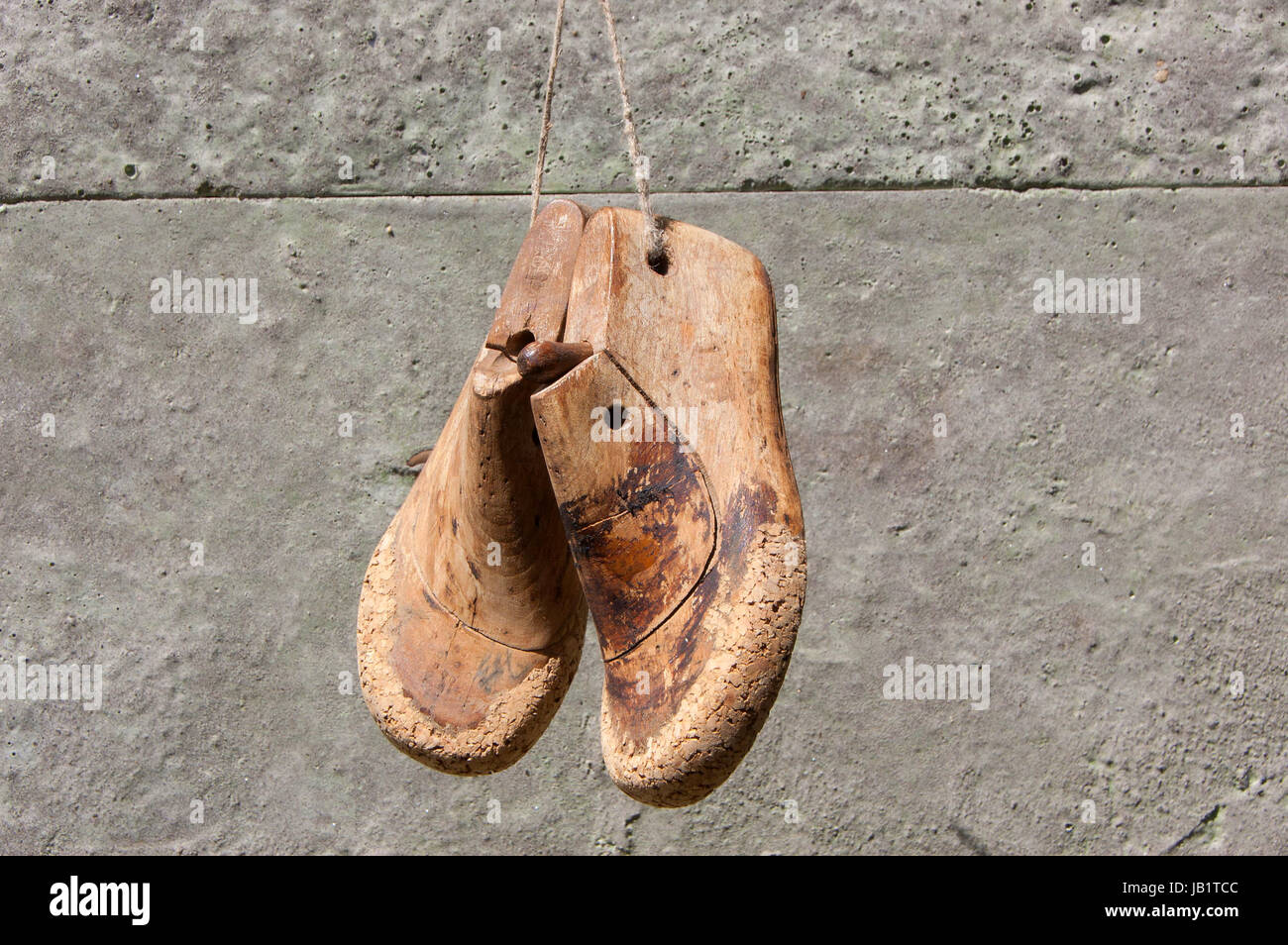 Old wooden shoe form for children's shoes Stock Photo - Alamy