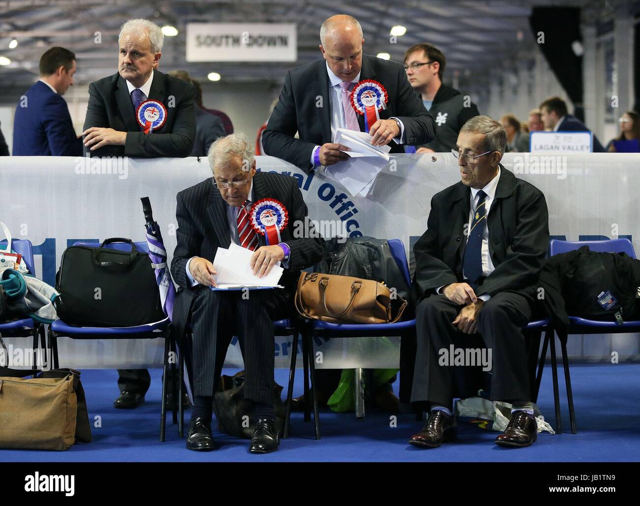 DUP party supporters at the count centre as ounting for the General ...