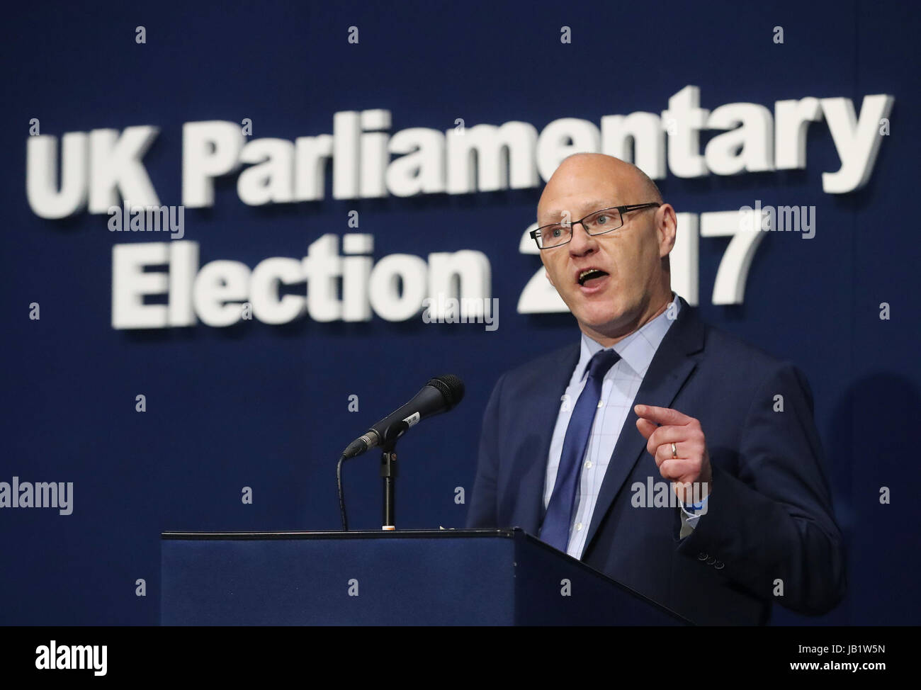Sinn Fein's Paul Maskey speaks after winning the West Belfast seat at ...
