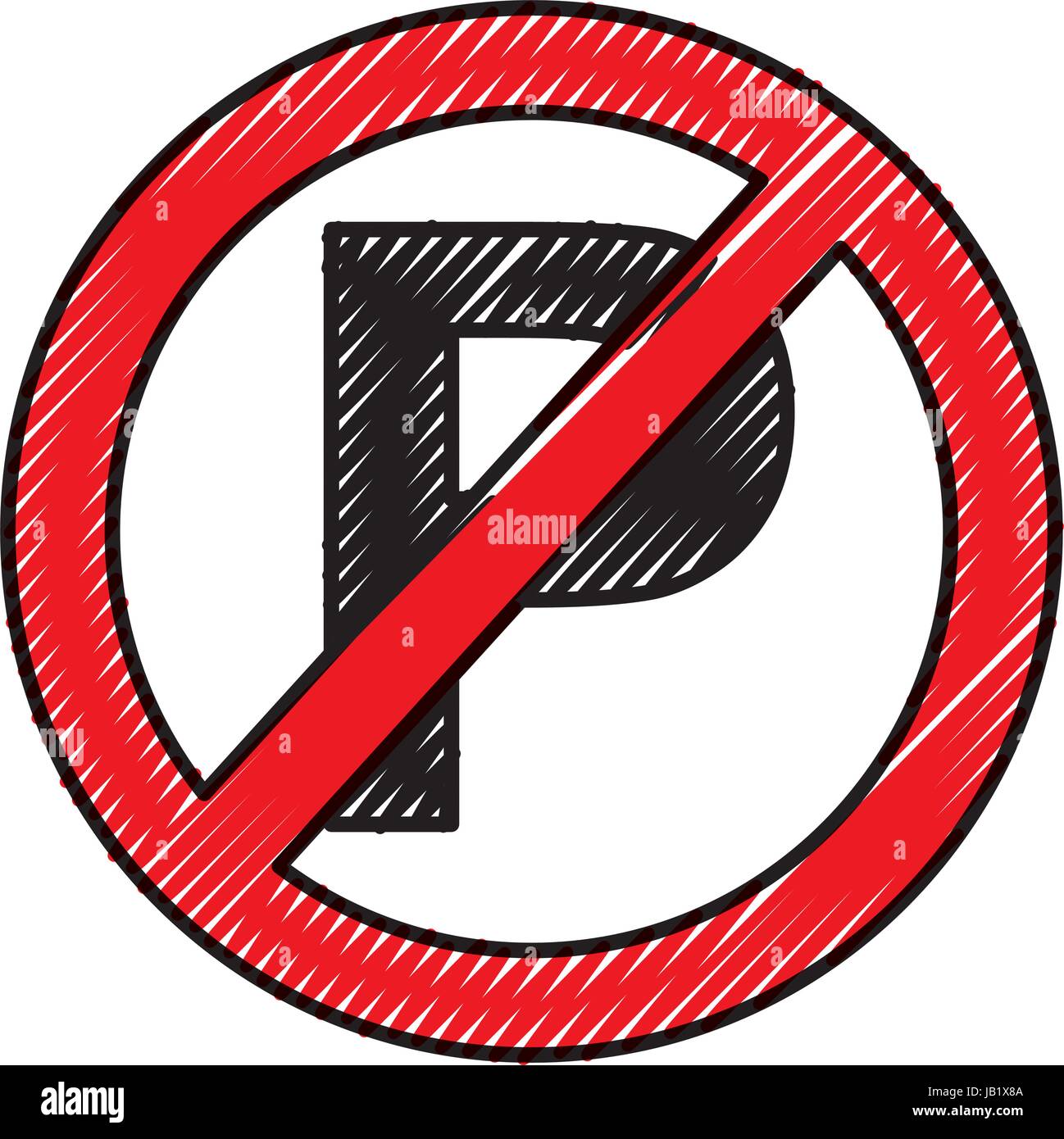 No parking message Stock Vector Images - Alamy