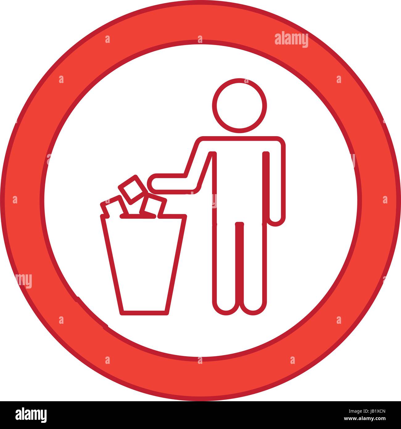 To deposit garbage sign Stock Vector Image & Art - Alamy