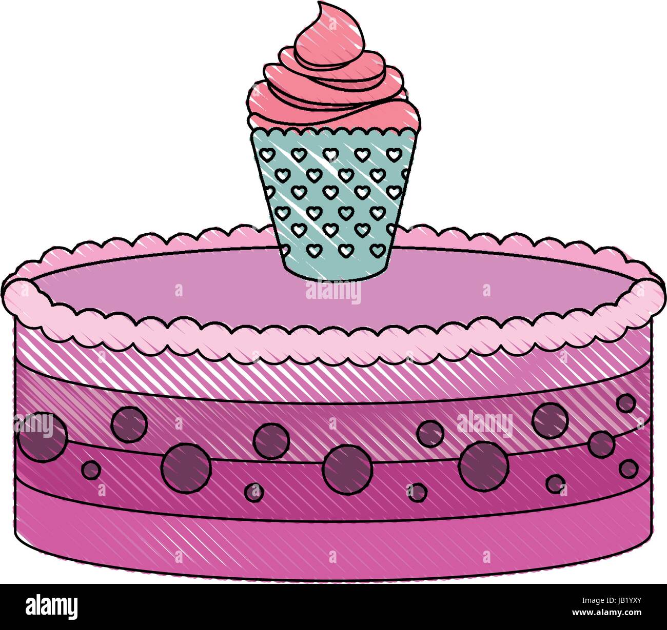 Petit cake Stock Vector Images - Alamy