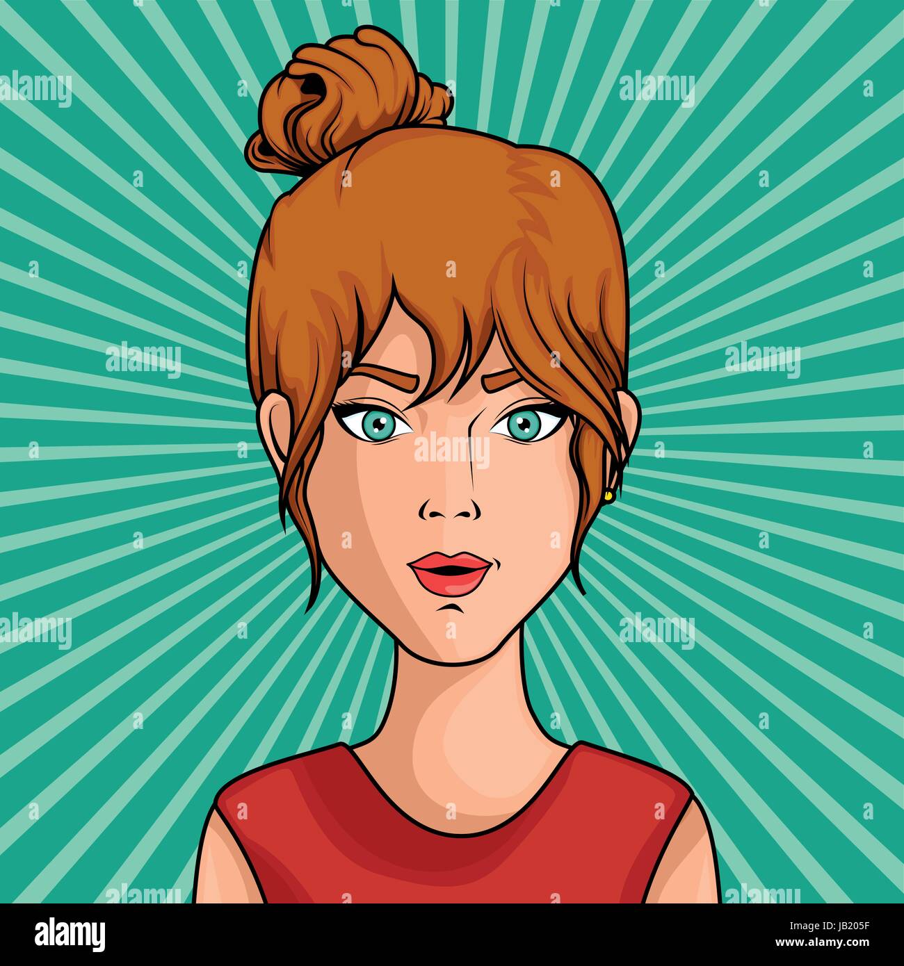 Comic like woman icon Stock Vector Image & Art - Alamy