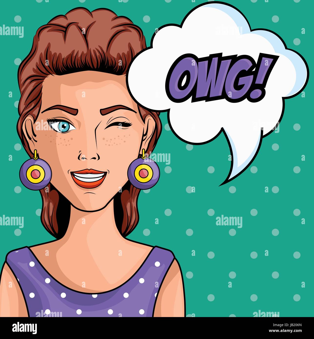Comic like woman icon Stock Vector Image & Art - Alamy