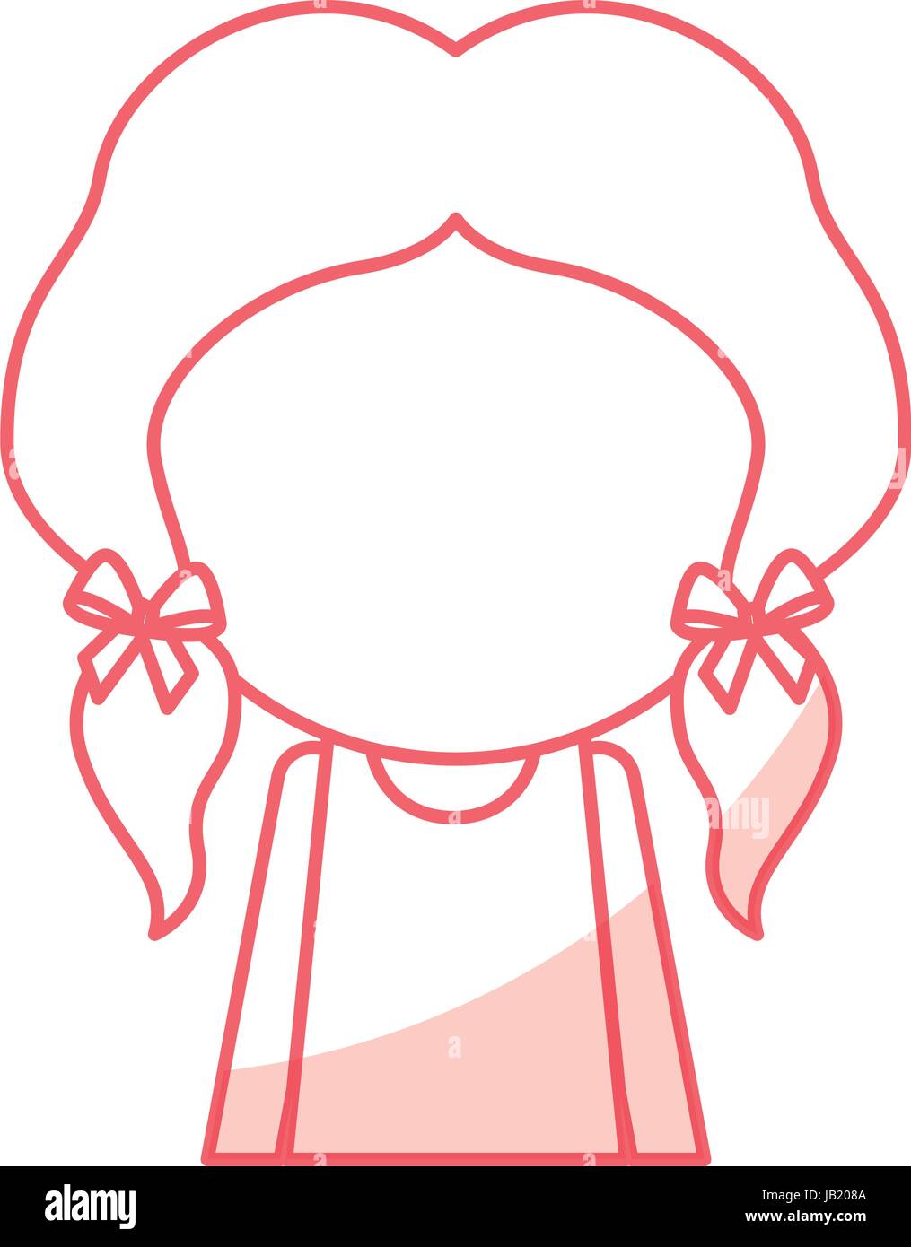 shadow faceless cute little girl cartoon Stock Vector Image & Art - Alamy