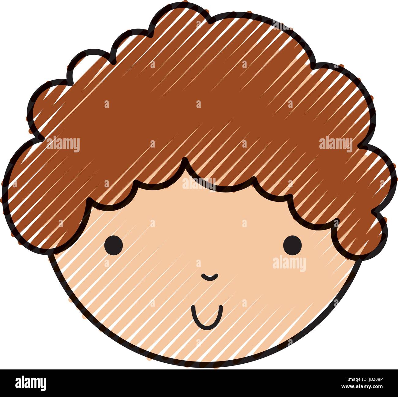 scribble cute little boy face Stock Vector Image & Art - Alamy