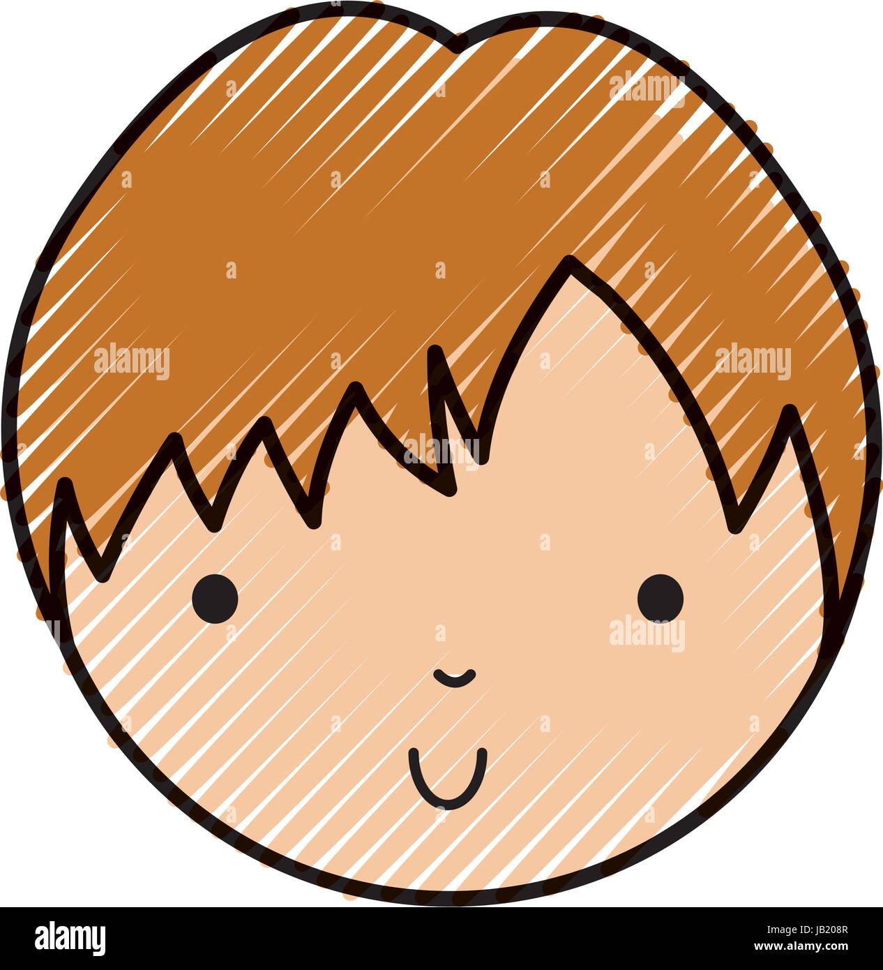 scribble cute little boy face Stock Vector Image & Art - Alamy
