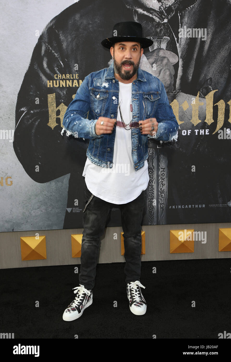the premiere of KING ARTHUR: LEGEND OF THE SWORD Featuring: AJ McClean ...