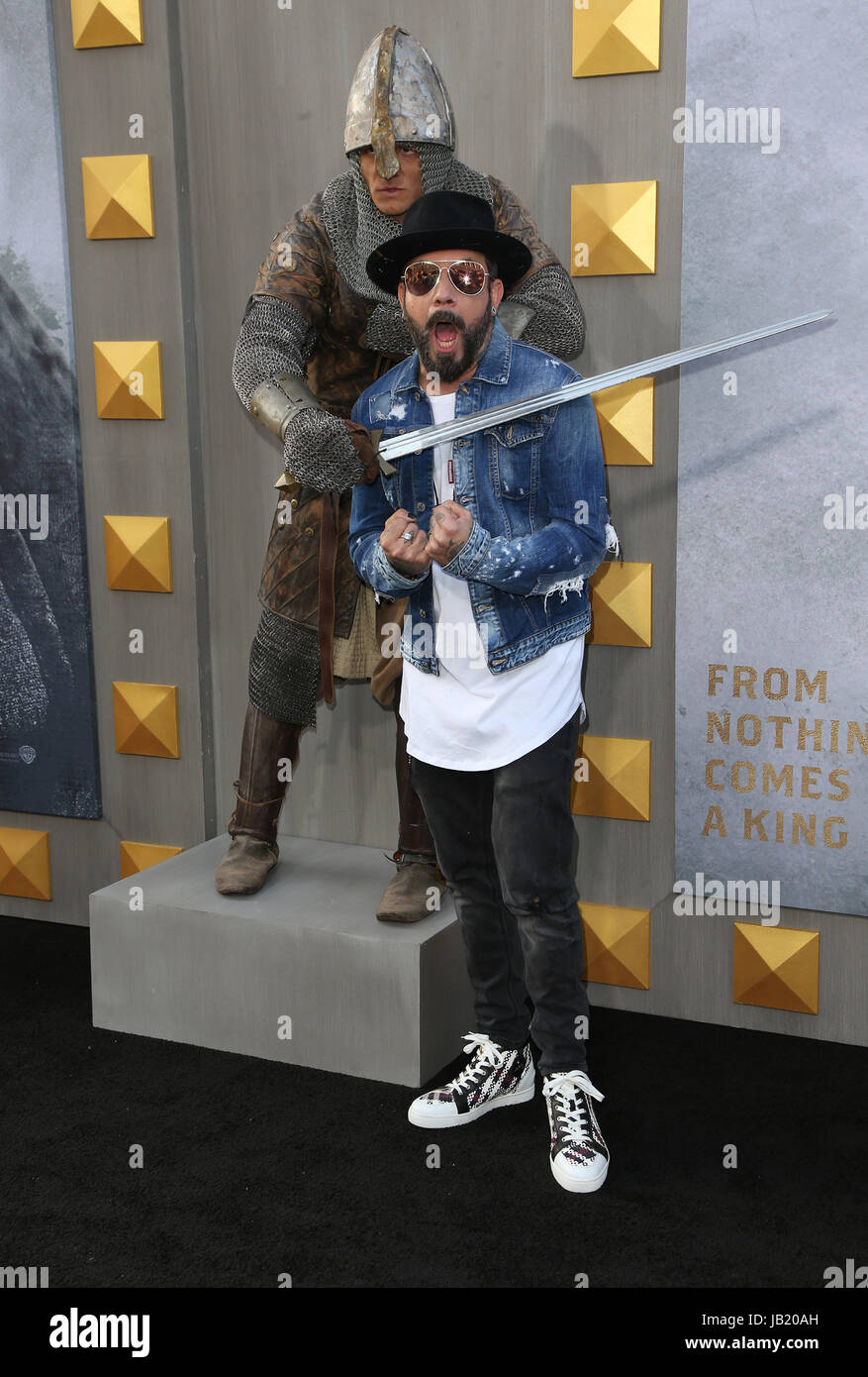 the premiere of KING ARTHUR: LEGEND OF THE SWORD Featuring: AJ McClean ...