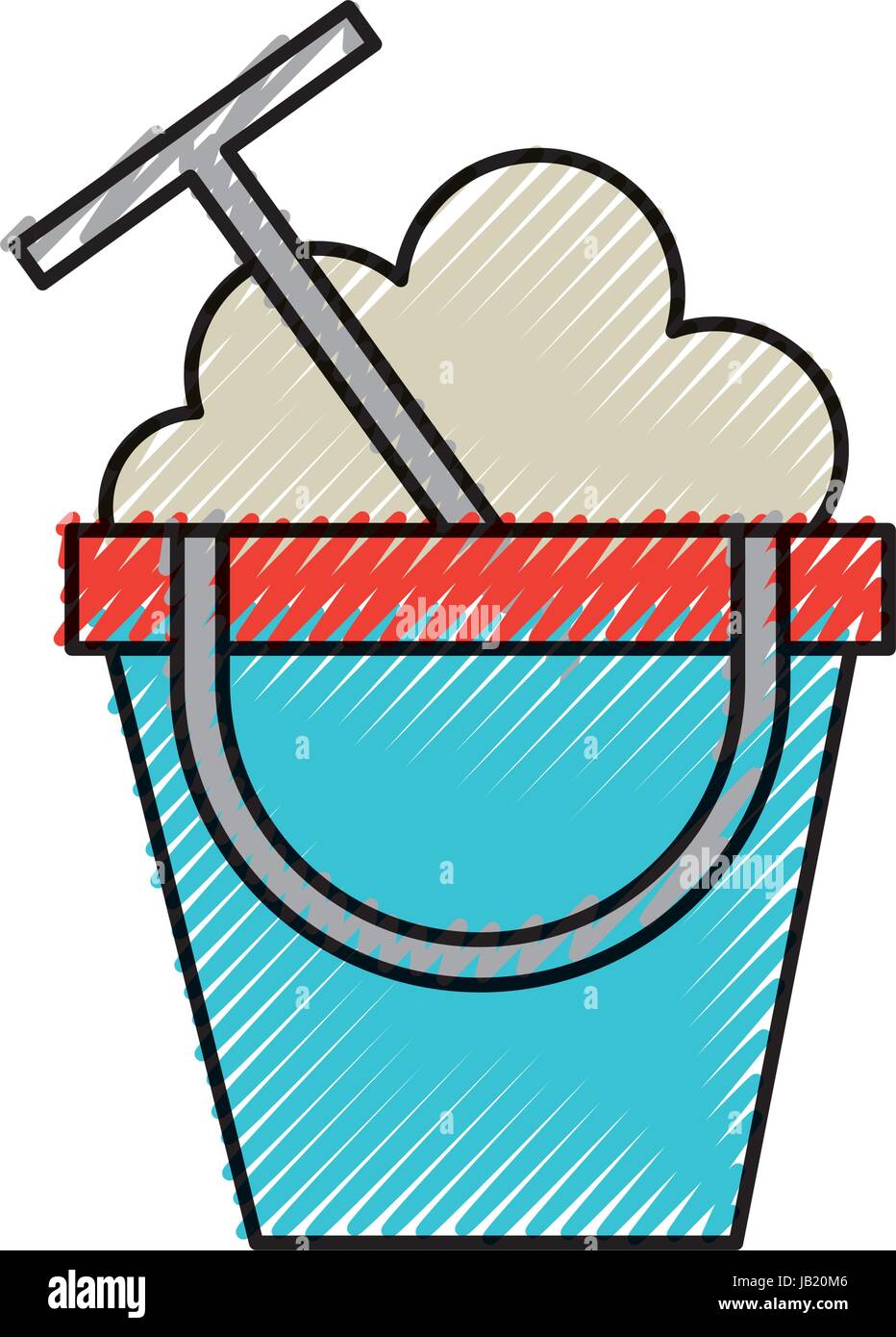 scribble sand jar cartoon Stock Vector Image & Art - Alamy