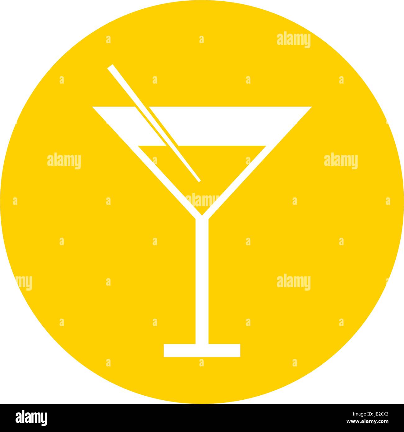 round icon yellow cocktail cartoon Stock Vector Image & Art - Alamy