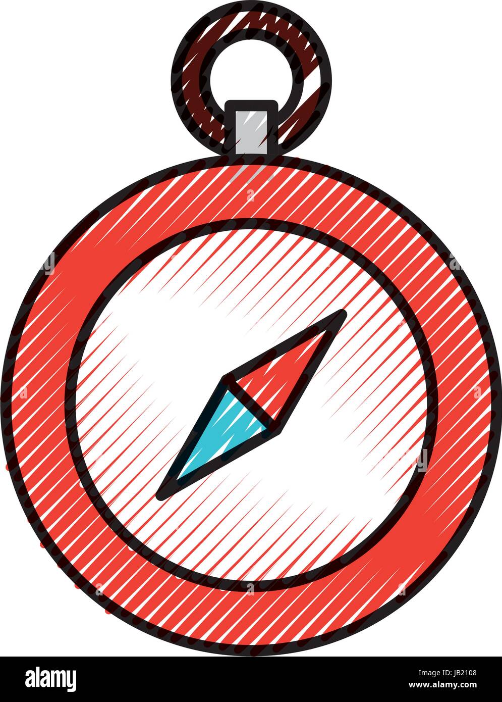 scribble cute red compass Stock Vector Image & Art - Alamy