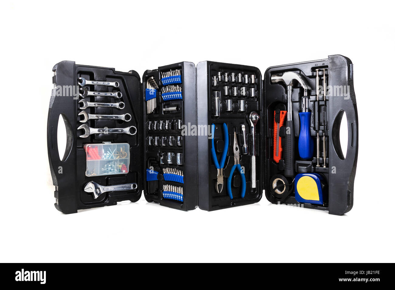 A folding plastic tool box isolated on white Stock Photo - Alamy