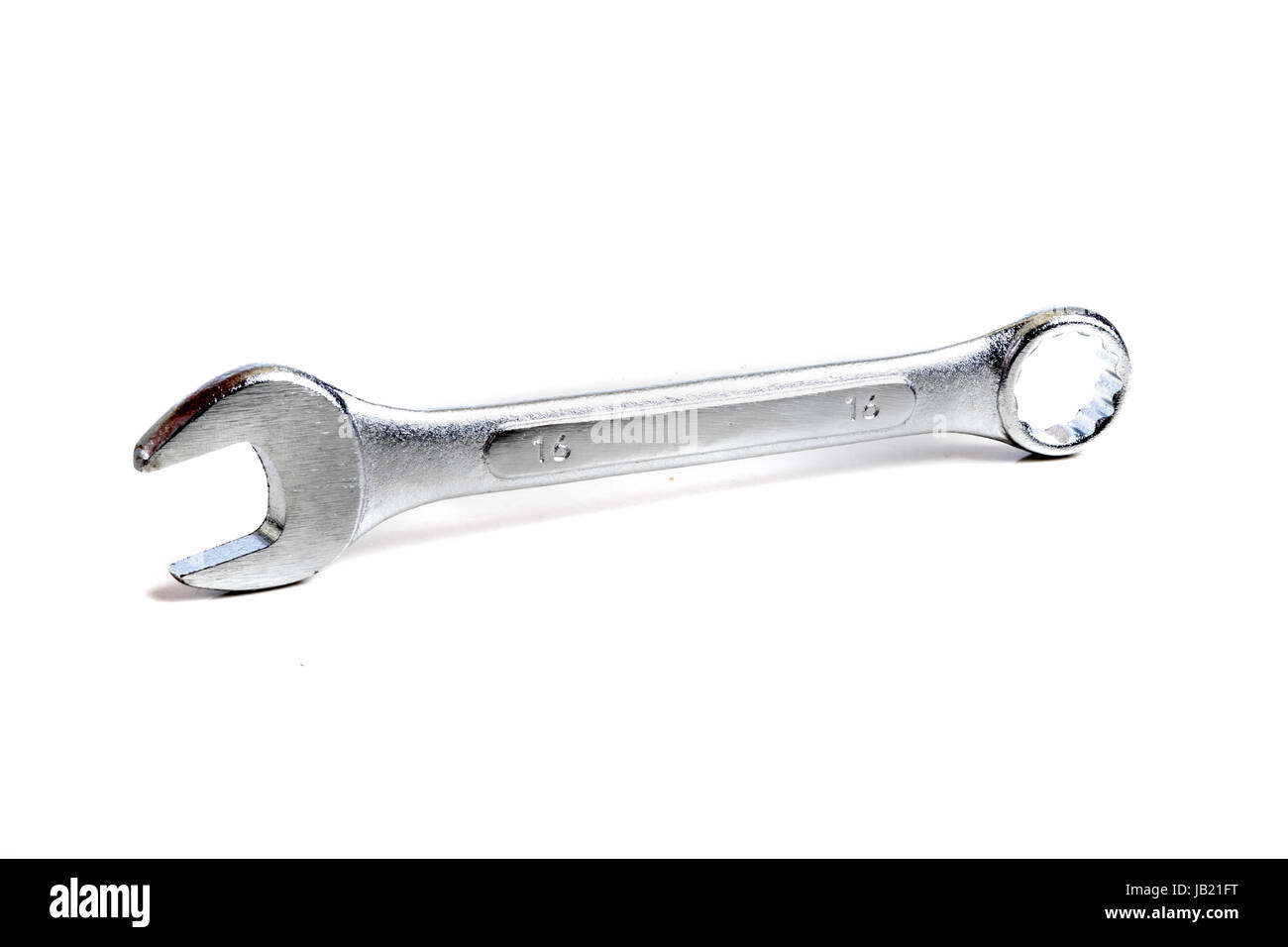 A single spanner isolated on white background Stock Photo - Alamy