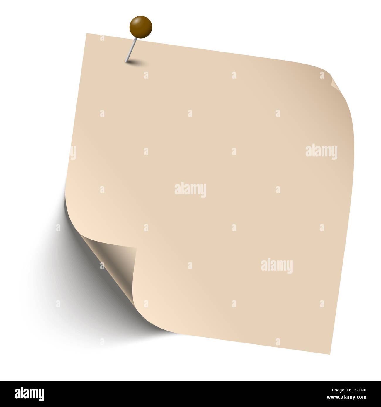 memo / note with pin Stock Photo - Alamy