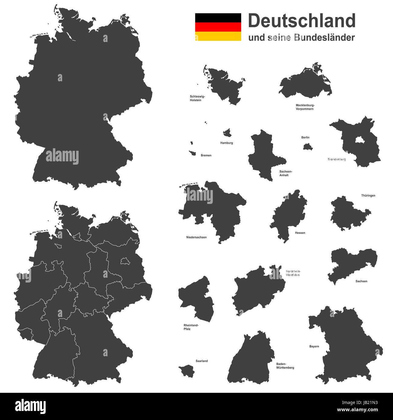 Hesse map vector Cut Out Stock Images & Pictures - Alamy