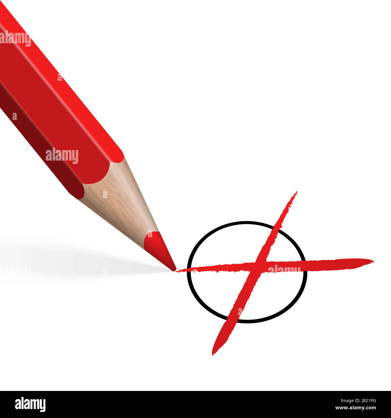 Marking exam red cross hi-res stock photography and images - Alamy