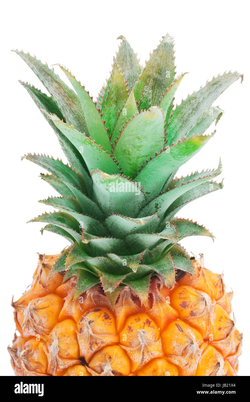 Ripe tasty pineapple isolated on white background Stock Photo - Alamy