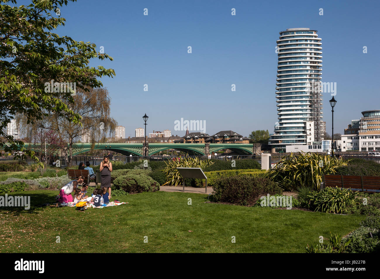 Parklands Sensory Gardens, Imperial Park, Imperial Wharf, London Stock ...