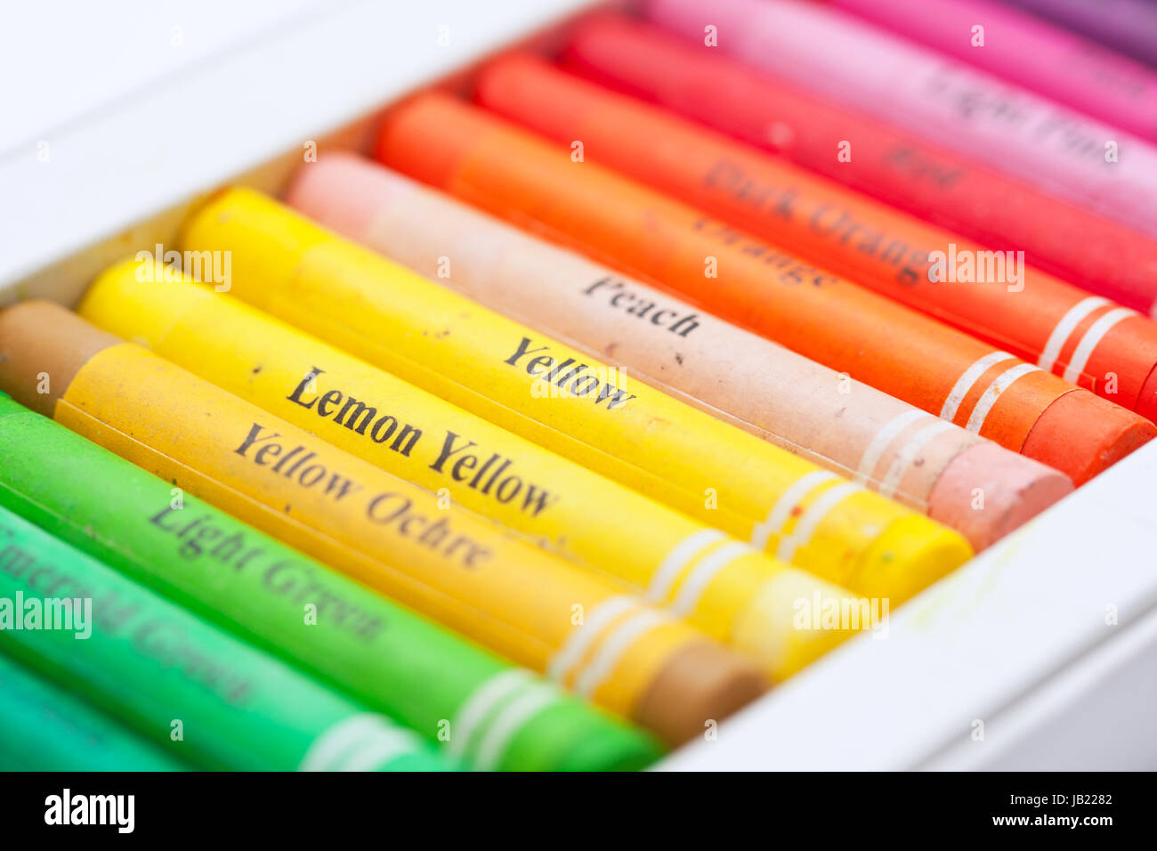 Close up photo of bright multicolored pastels Stock Photo - Alamy