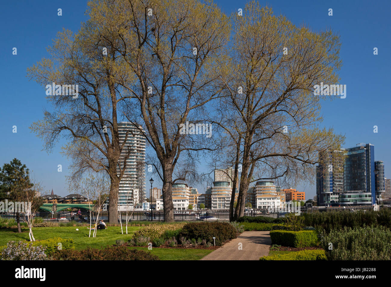 Parklands Sensory Gardens, Imperial Park, Imperial Wharf, London Stock ...