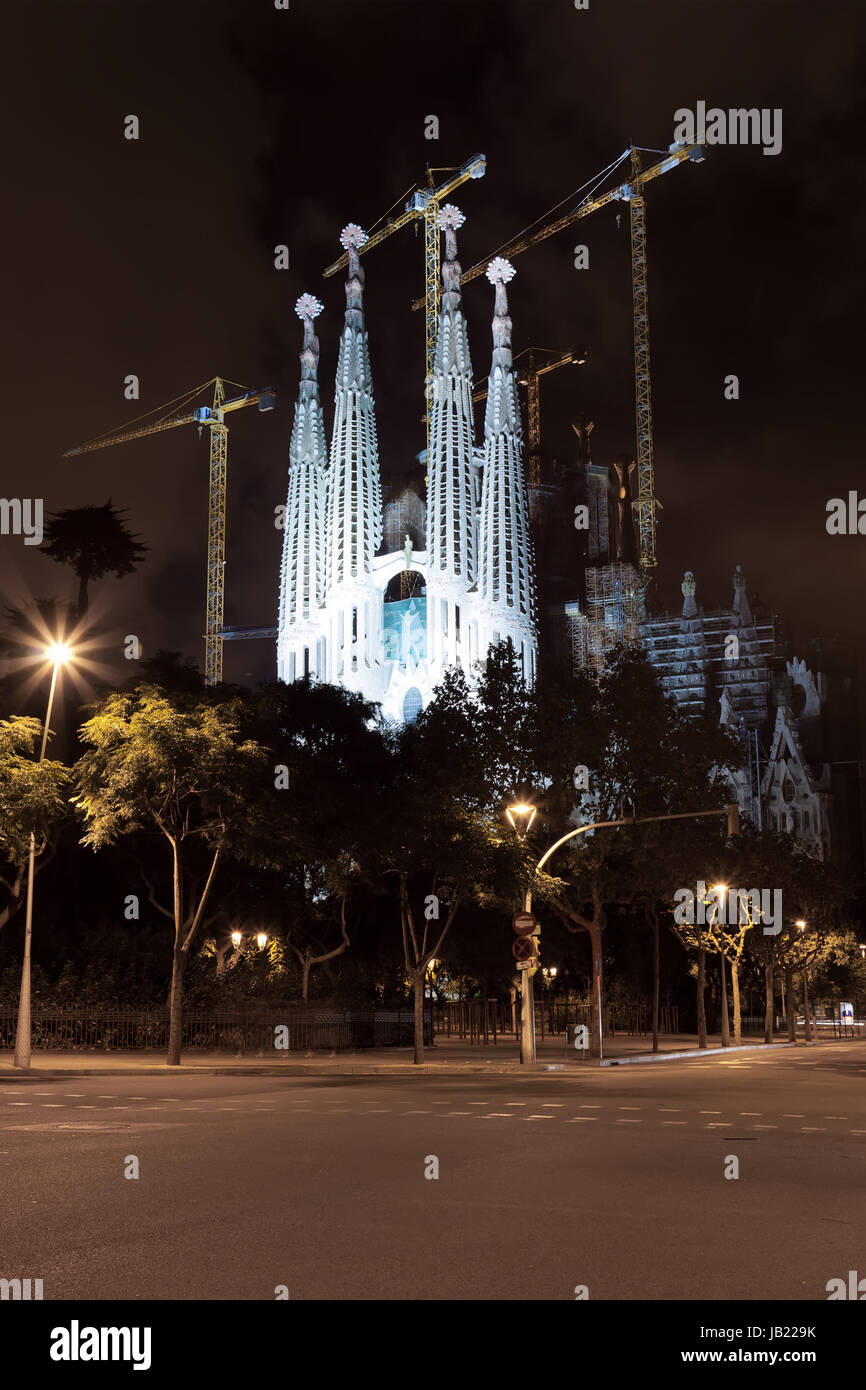 Famous architecture masterpiece Sagrada Familia in Barcelona, Spain ...