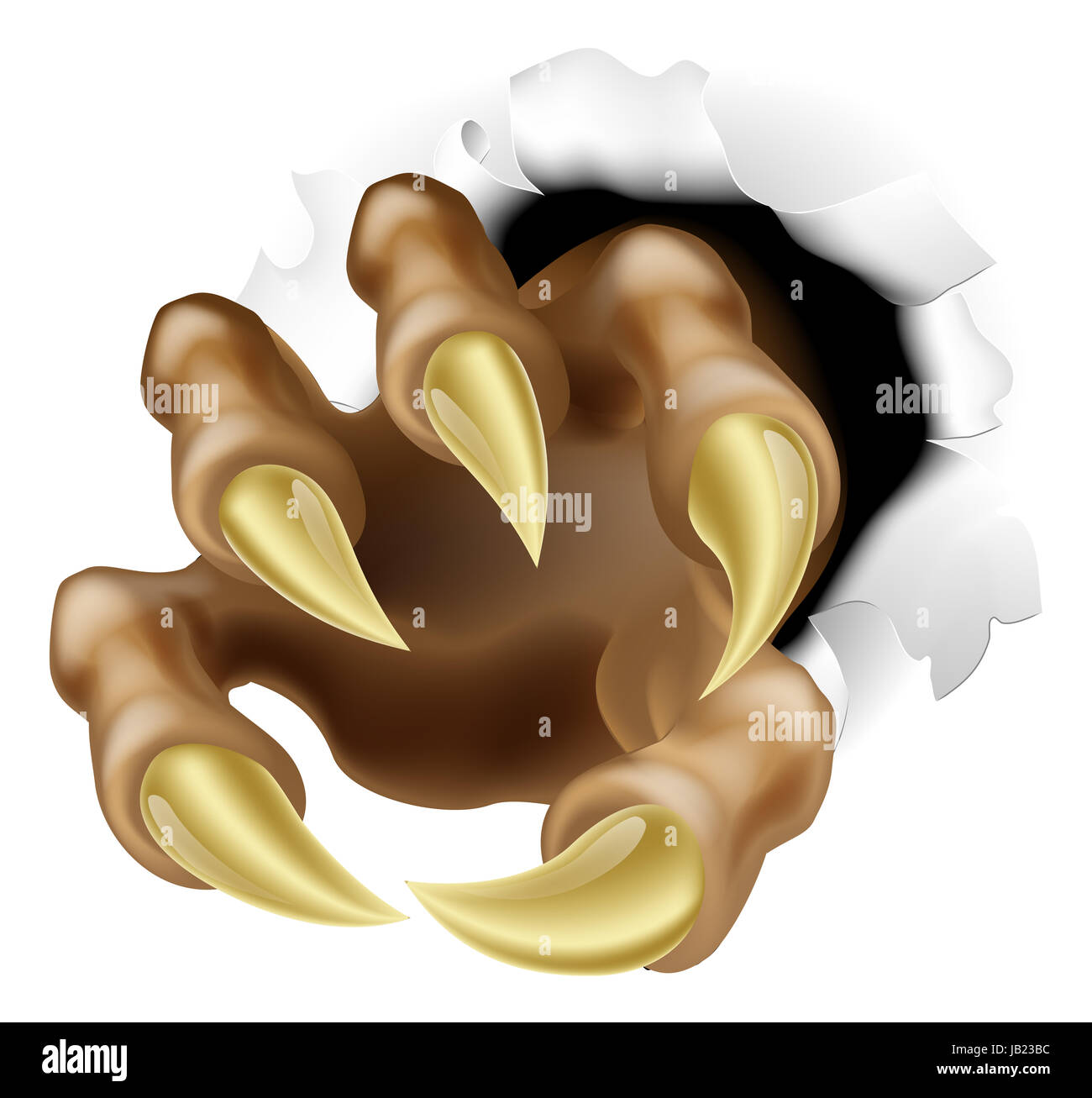 Monster claw breaking through metal hi-res stock photography and images ...