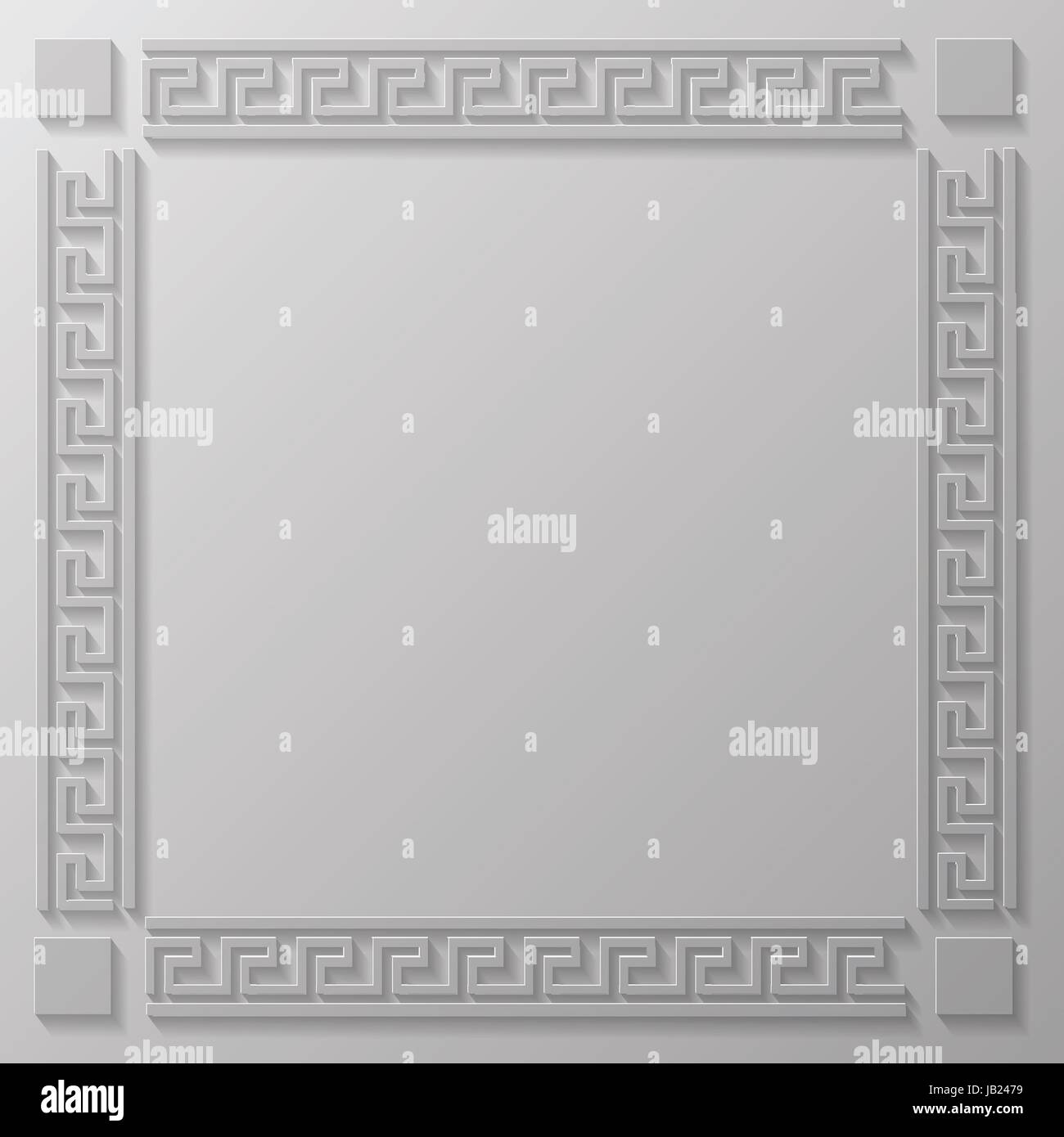 illustration with greek frame for your design Stock Photo - Alamy