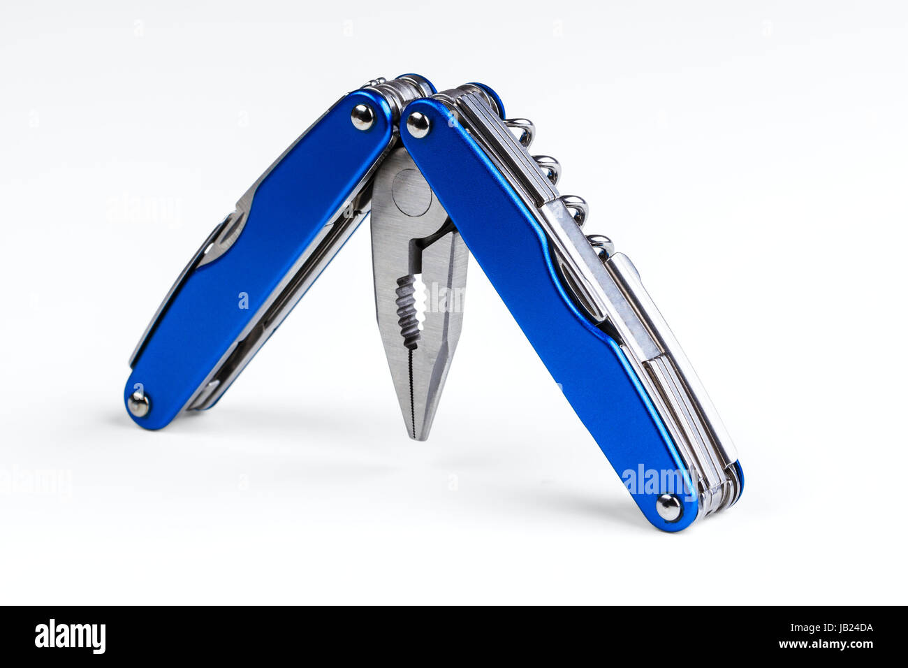 steel folding multitool isolated on white background Stock Photo - Alamy