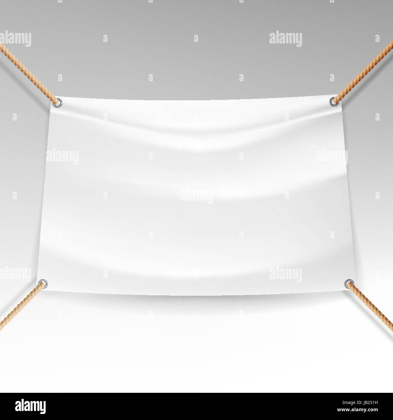 White Banner Vector. Realistic Horizontal Rectangular Advertising Stock ...