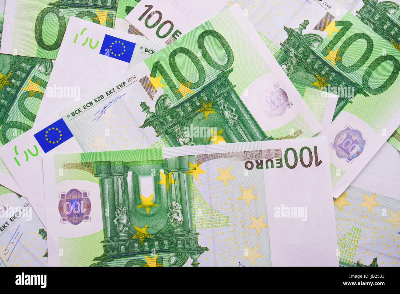 Many euro banknotes making european currency background Stock Photo - Alamy