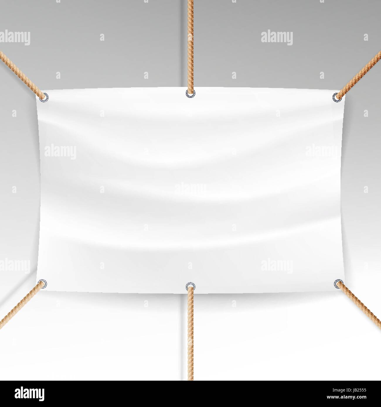 White Banner Vector. Realistic Horizontal Rectangular Advertising Stock ...