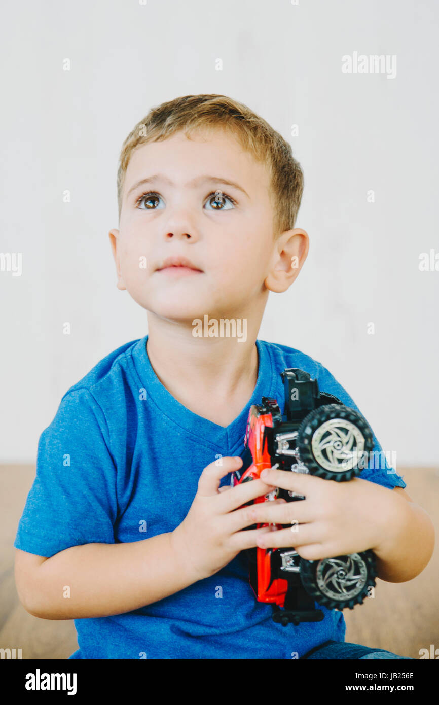 Little Boy Playing Stock Photo - Alamy