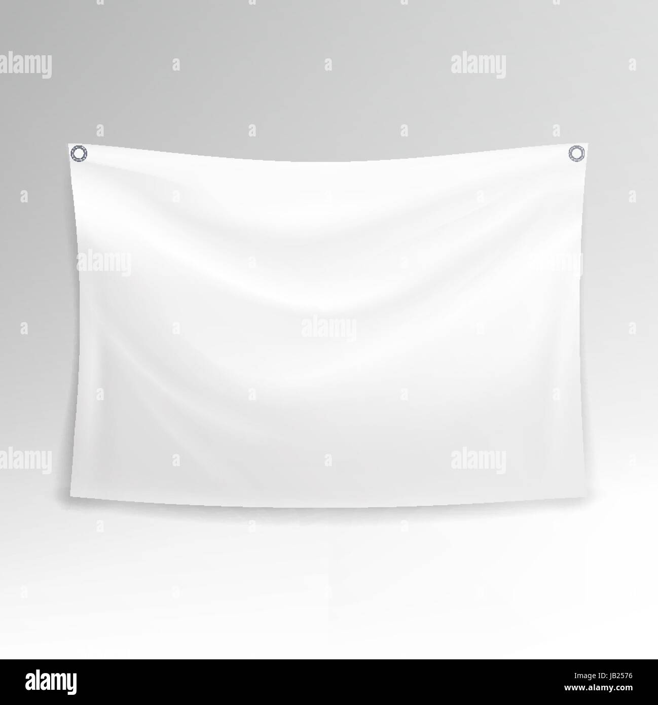 White Banner Vector. Realistic Horizontal Rectangular Advertising Stock ...