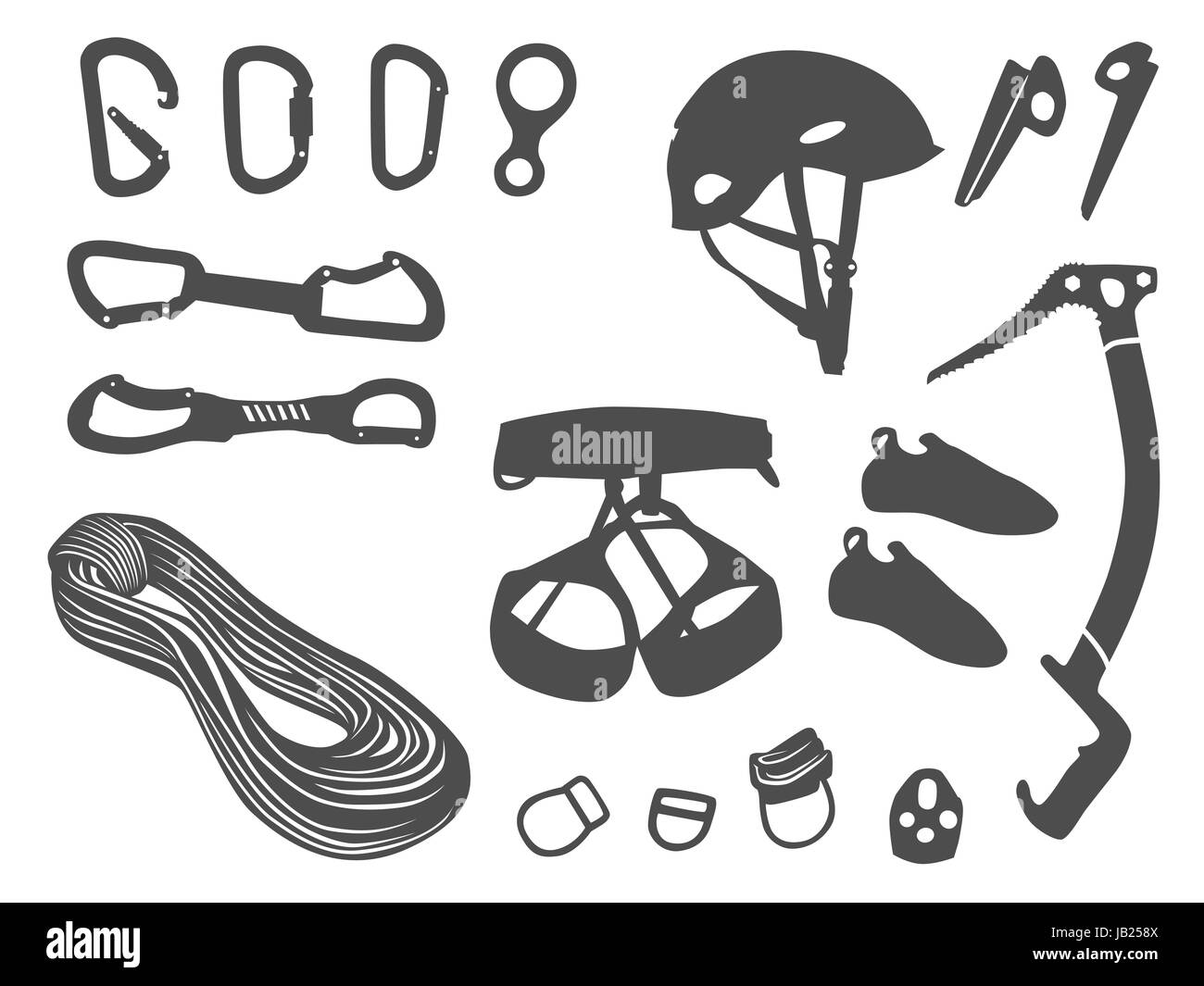 Mountaineering equipment Black and White Stock Photos & Images - Alamy