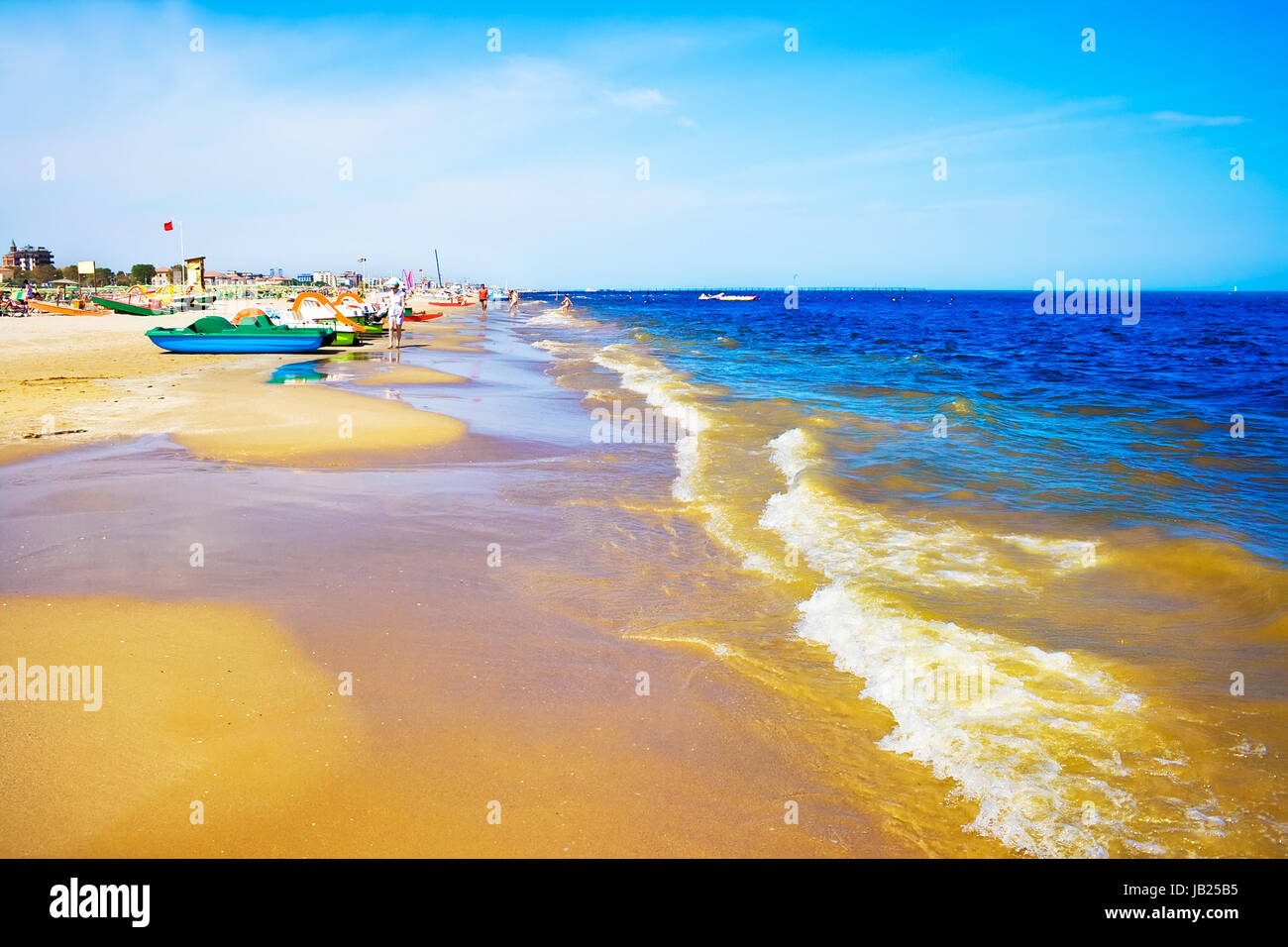 A beach in Adriatic sea, Rimini, Italy Stock Photo - Alamy